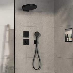 Hansgrohe ShowerSelect Comfort E, termostat pod omítku pro 1 spotřebič a další výtok, černá matná, HAN-15575670