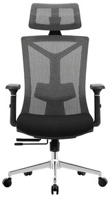 Kancelářská ergonomická židle Neoseat MARCO — látka, černá, nosnost 150 kg