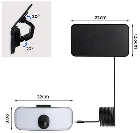 Brilagi - LED Solární nástěnné svítidlo se senzorem ROOF LED/13W/5V IP65
