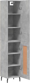 Skříň highboard betonově šedá 34,5x34x180 cm kompozitní dřevo 3199125
