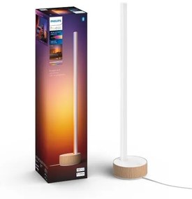 Philips HUE White and color ambiance 8719514433465 Signe stolní svítidlo LED 55,3cm 11,8W/1040lm bílá, imitácia dreva, bluetooth Philips HUE inteligentní osvětlení