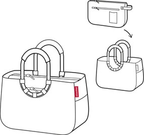 Módní taška Reisenthel Loopshopper M frame twist sky rose