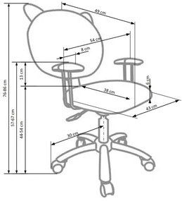 Kancelářská židle CAT růžová