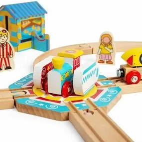 Bigjigs Rail Točna s motivem čajových lístků / od 3 let