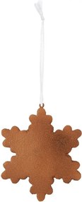 Závěsná dekorace perníková vločka Frosted Ginger - 9*1*10 cm
