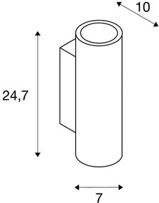 SLV 148060 Plastra up/down, nástěnné sádrové svítidlo , 2x35W GU10  výška 24,5cm