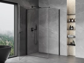 Mexen Mist-B, 1-křídlý ​​výklopný sprchový kout 70 x 85 cm, čiré sklo, černý profil, 8A2T-070-085-70-00