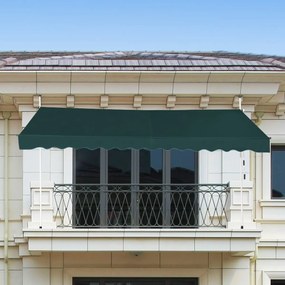 Costway Upínací markýza 350 cm široká balkónová markýza bez vrtání, odolná proti