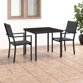3dílný zahradní jídelní set ocel 3073531