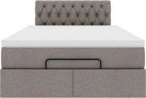 Osmanský rám postele s matrací taupe 120x200cm textil 3311536
