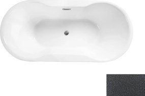 Besco Navia vana volně stojící 150 x 80 cm sifon grafit barva grafit VANNAVIA150GG3 Koupelny Bernold