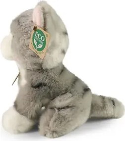 Rappa Plyšová kočka šedá 18 cm / ECO-FRIENDLY / od 0 let