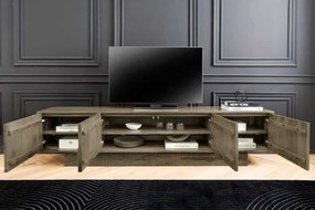 Designový TV stolek Movement 200 cm šedé dymové mango