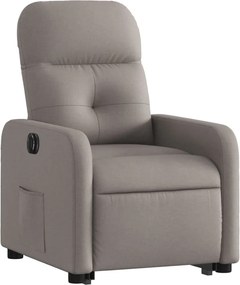 Elektrické zvedací polohovací křeslo taupe textil 3206820