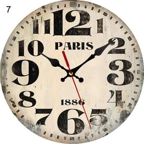 Živá Zeď Dřevěné nástěnné hodiny Paříž