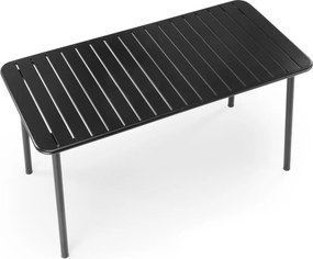 Kovový zahradní stůl Bosco 140 cm černý