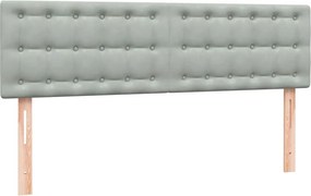 Box spring postel s matrací světle šedá 160x210 cm samet 3316599