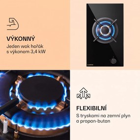 Klarstein Goldflame plynová varná deska 1 Wokhořák sklo-keramika