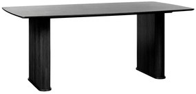 OnaDnes -20% Černý dubový jídelní stůl Unique Furniture Nola 190 x 100 cm