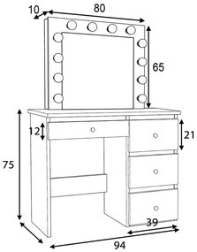 Toaletní stolek Louise de Prie