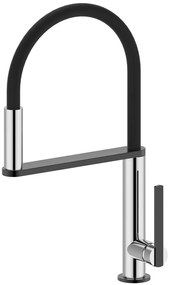Sapho Sapho, NIMOA stojánková dřezová baterie se sprškou, chrom/gun metal, MA640GM