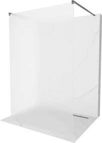 Mexen Kioto, sprchová zástěna Walk-In 100 x 200 cm, 8mm sklo námraza, grafitový profil, 800-100-002-95-30