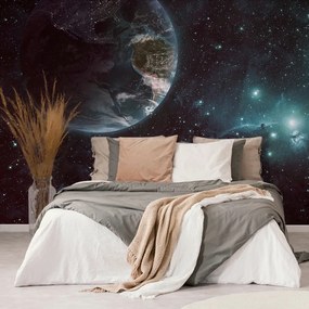 Samolepící tapeta vesmír a zeměkoule - 225x150 cm