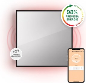 Klarstein La Palma 500, infračervený ohřívač 2 v 1, smart, 60 x 60 cm, 500 W, zrcadlová přední strana
