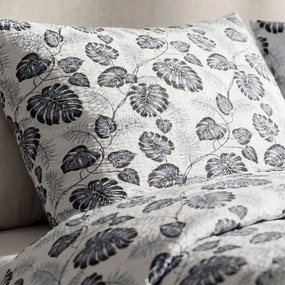 Krepové povlečení Monstera - šedomodré Velikost: 140 x 200 + 70 x 90