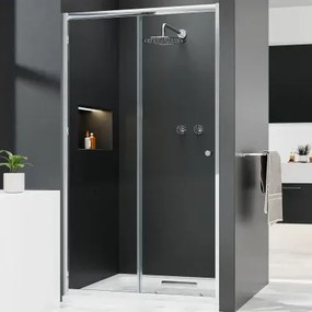 NICOL Chrom 125 čiré Sprchové posuvné dveře do niky