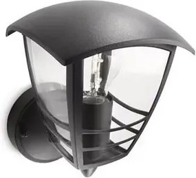 Philips Creek 60W se spodním ramenem černá  / venkovní svítidlo / bez