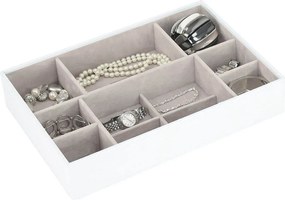 Krabička na šperky Stackers s 11 přihrádkami supersize bílo-béžová