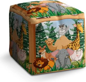 Sablio Taburet Cube Zoo - 60x60x60 cm