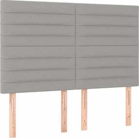Box spring postel s matrací světle šedá 140 x 190 cm textil 3137229