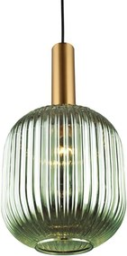 Toolight Rea, Skleněné závěsné stropní svítidlo APP462-1CP Green, OSW-00592