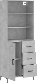 Skříň highboard betonově šedá 69,5x34x180 cm kompozitní dřevo 3190025