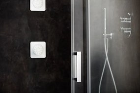Ravak Sprchové dveře s pevnou stěnou bílé,     MSDPS 120/80 P   TRANSPARENT   0WPG4100Z1 Profil: Lesk, Sklo: Hladké čiré MSDPS 120/80 L TRANSPARENT