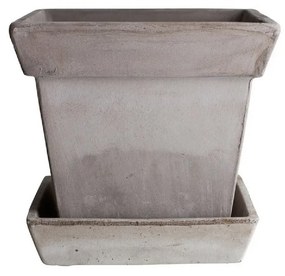 Květináč s podmiskou Gaia Square Grey 21 cm Bergs Potter