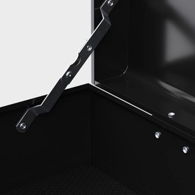 HOMCOM kufr na nářadí 6 zásuvek zámek box na nářadí rukojeť box na nářadí ocelový červený+černý 60x26x34cm | Aosom
