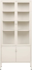 Krémová ocelová vitrína 80x180x35 cm Brisbane – House Nordic