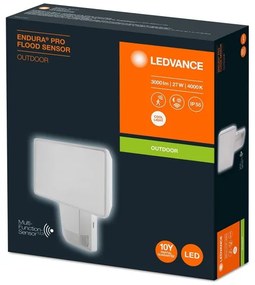 Ledvance - LED Venkovní nástěnný reflektor se senzorem FLOOD LED/27W/230V IP55