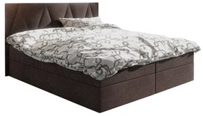 Manželská postel Boxspring 140 cm Fade 3 (tmavě hnědá) (s matrací a úložným prostorem). 1046507