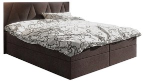 Manželská postel Boxspring 160 cm Fade 3 Comfort (tmavě hnědá) (s matrací a úložným prostorem). 1055895