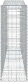 Klenuté gabionové koše 9 ks 400x50x140/160cm pozinkované železo 3145989