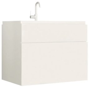 Koupelnová skříňka pod umyvadlo Maeve (bílá + bílá extra vysoký lesk). 808190