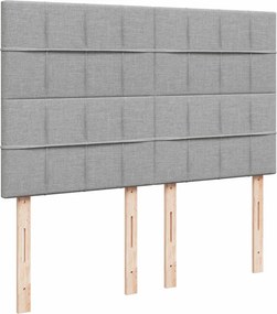 Box spring postel s matrací světle šedá 140 x 200 cm textil 3291691