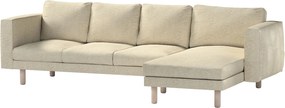 Potah na pohovku IKEA Norsborg 4-místná se šezlongem barva béžová látka lesklé, pletený vzor, vzorované