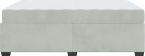 Rám postele s matrací Světle šedá 160 x 200 cm textil 3399296