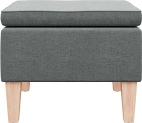 Stolička s dřevěnými nohami tmavě šedá textil 329426