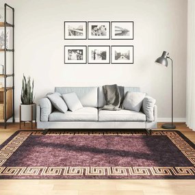 Koberec pratelný 160 x 230 cm černý a zlatý 337931